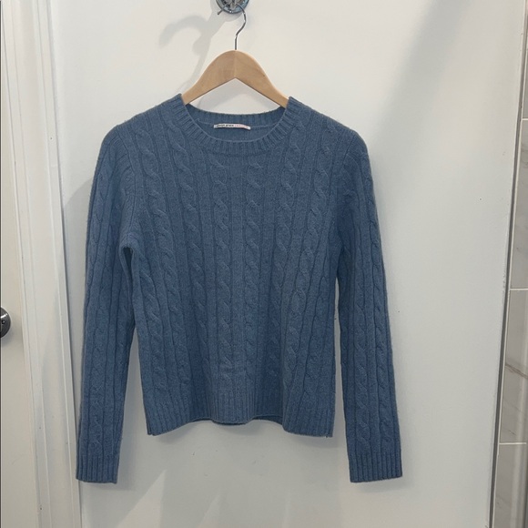 Evelyn Grace | Sweaters | Womens Evelyn Grace Blue Cashmere Cable Knit ...